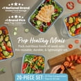 Bentgo Prep - 20-Piece 1-Compartment Reusable Meal Prep Containers with ...