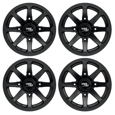 RockTrix RT102 14in ATV Wheel Rim 14x7 Matte Black, 4x156 Bolt Pattern ...