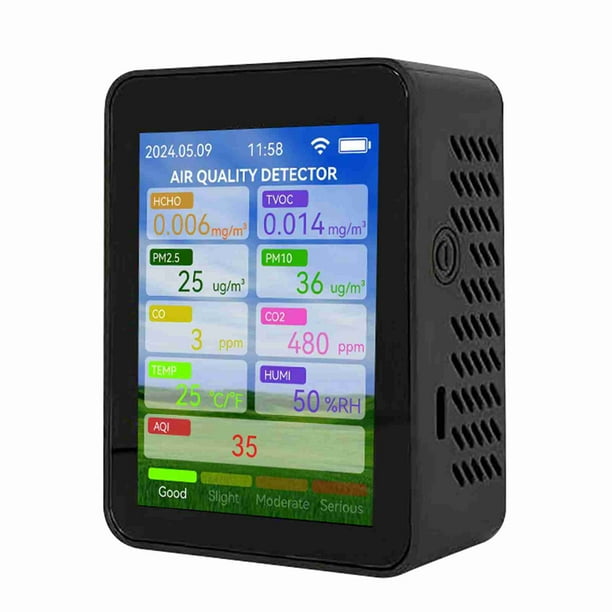 Detector de CO2 de del Aire PM2.5 CO CO2 Temperatura Humedad Monitor de Del Aire | Bodega ...