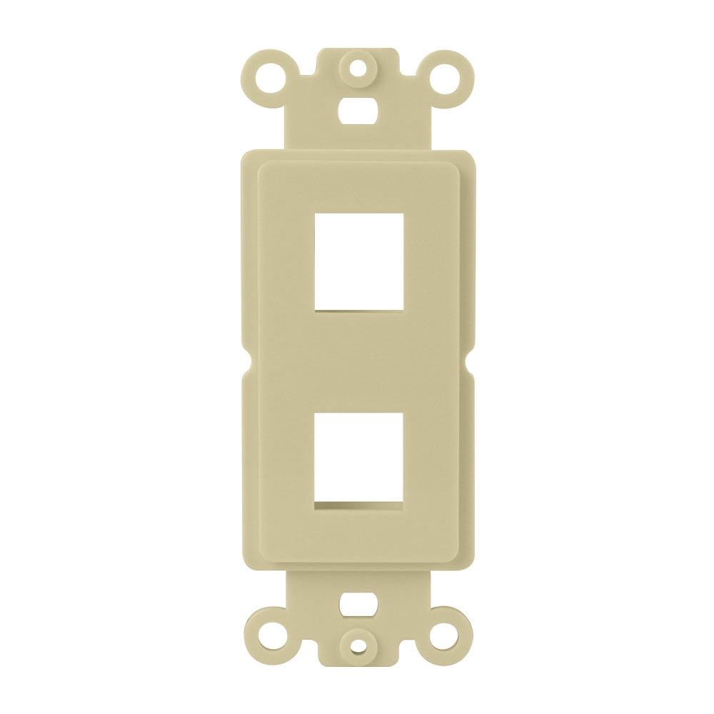 Construct Pro 2-Port Single Gang Keystone Decora Style Insert Strap ...