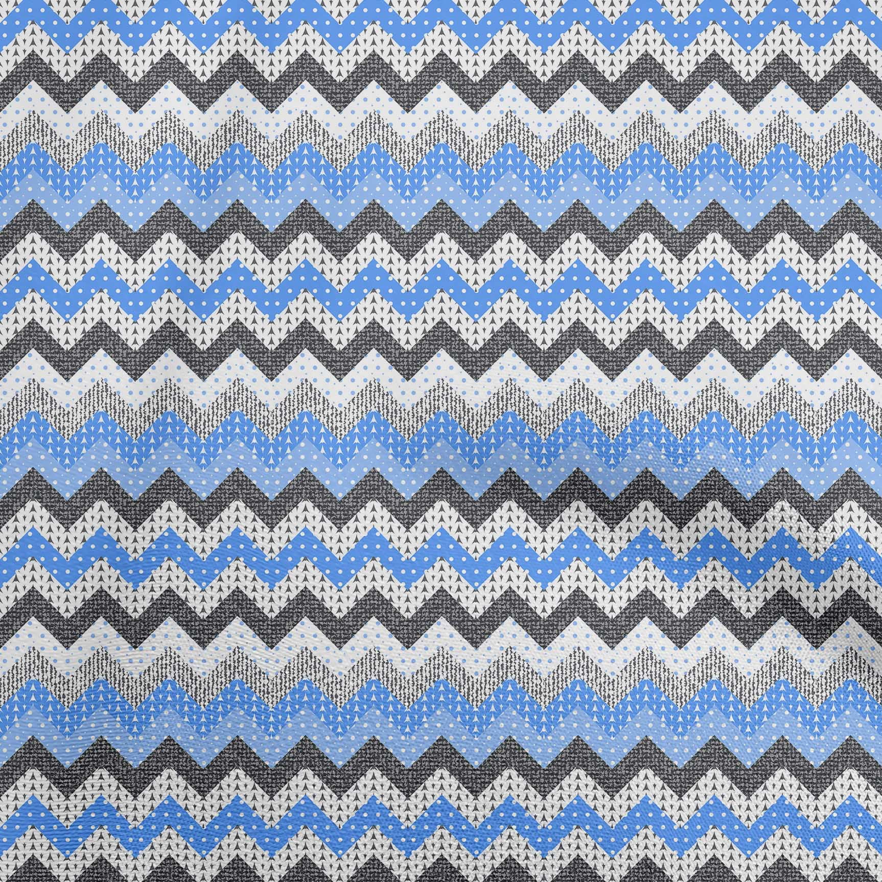 oneOone Silk Tabby Light Blue Fabric Chevron Sewing Craft Projects ...