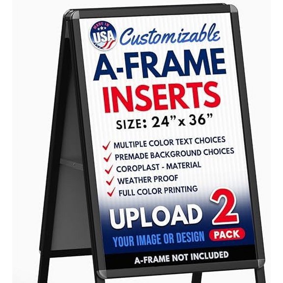 BENTISM Outdoor A-Frame Sidewalk Sign, 24x36 inch, Double-Sided ...