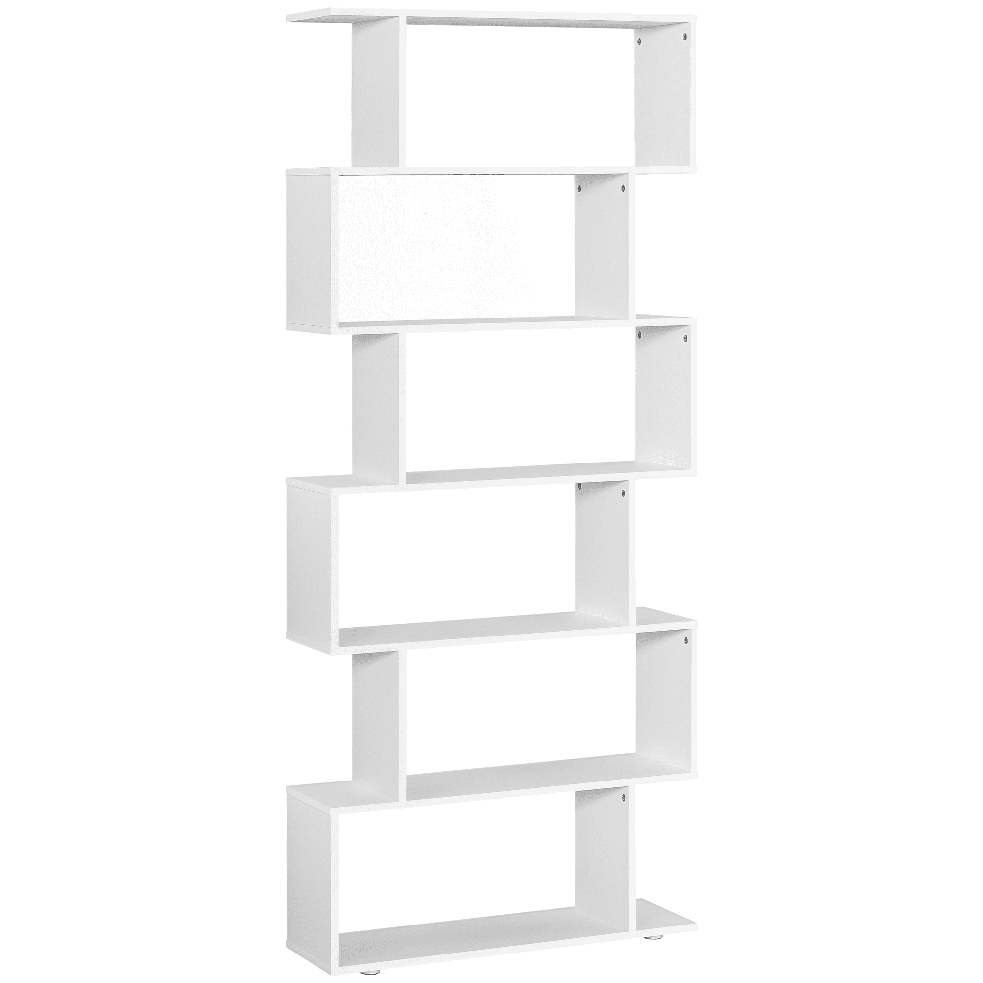 Click here for Homcom 6 Tier Wooden Bookcase S Shape Display Unit... prices