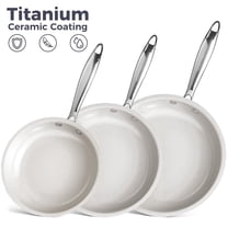 KITEXPERT Tri-Ply Stainless Steel Frying Pan Set with Lids, 8", 9.5 ...