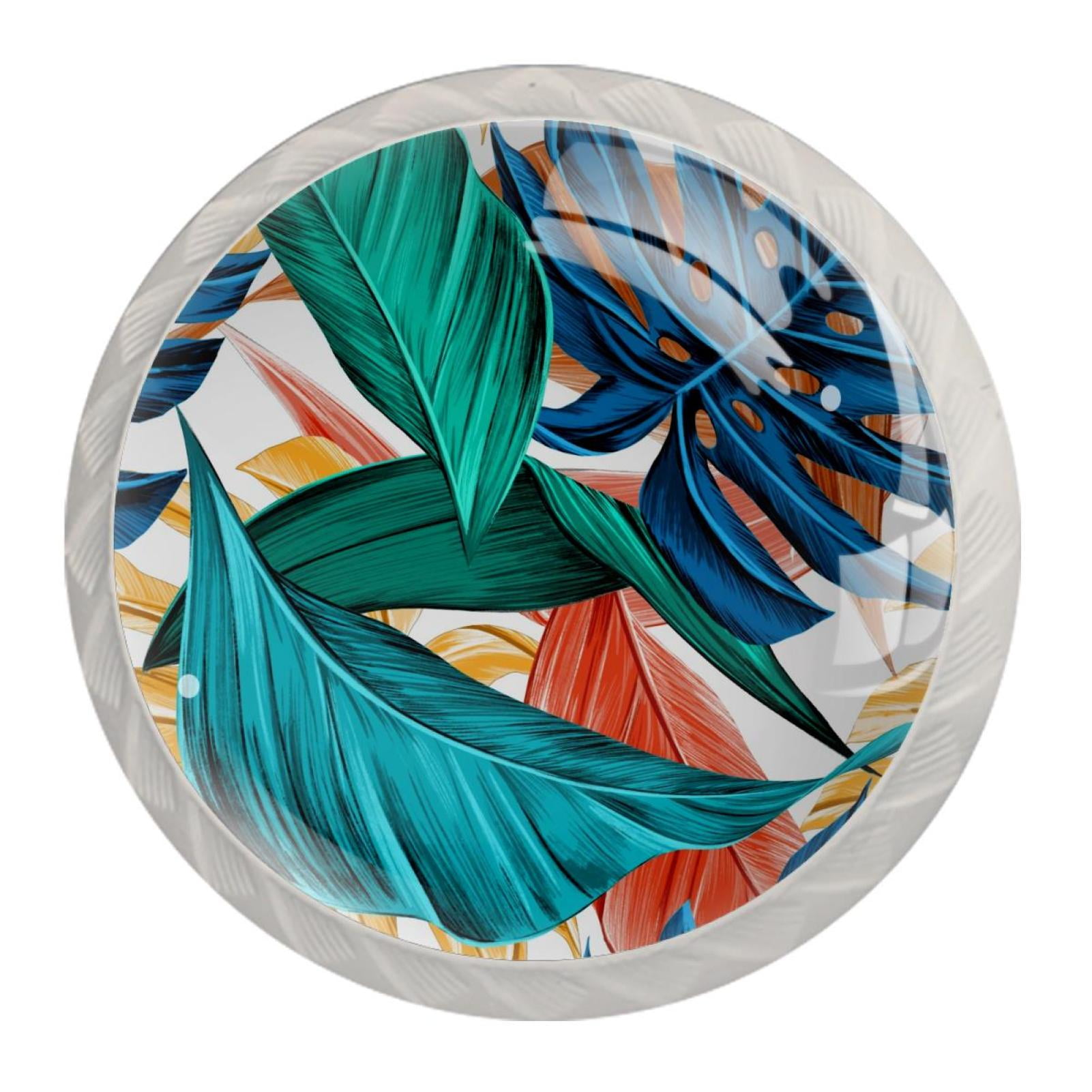 4 Pcs Different Leaves Knobs for Kitchen Cabinet Cupboard Dresser ...