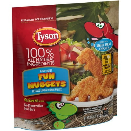 Tyson Fun Nuggets Breaded Shaped Chicken Patties, 29 oz - Walmart.com