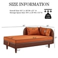 Aukfa 65" Storage Chaise Lounge Indoor Leather Sofa for Living Room ...