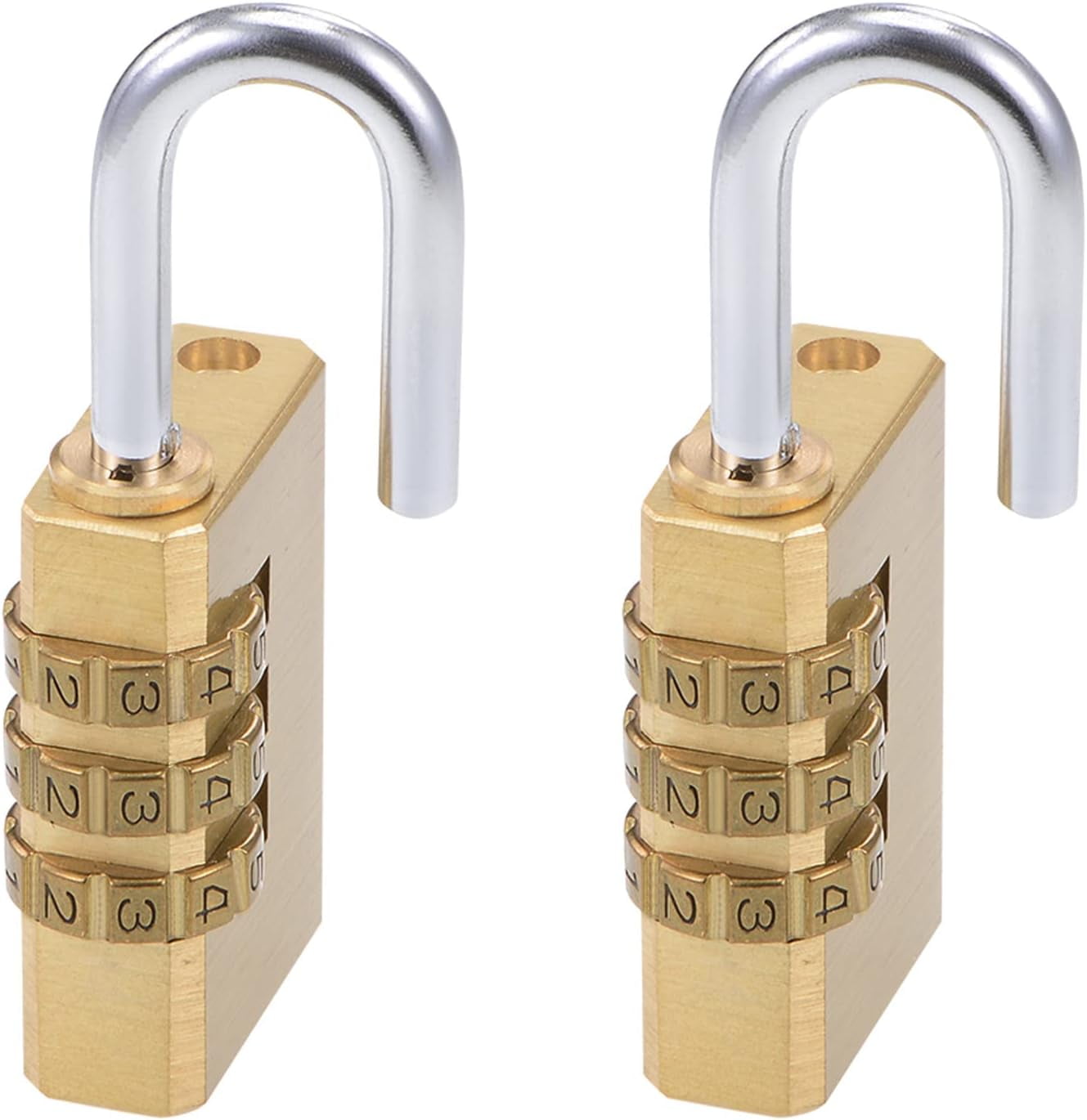 2 Pack Combination Password Padlocks - Outdoor Resettable 3 Digit ...