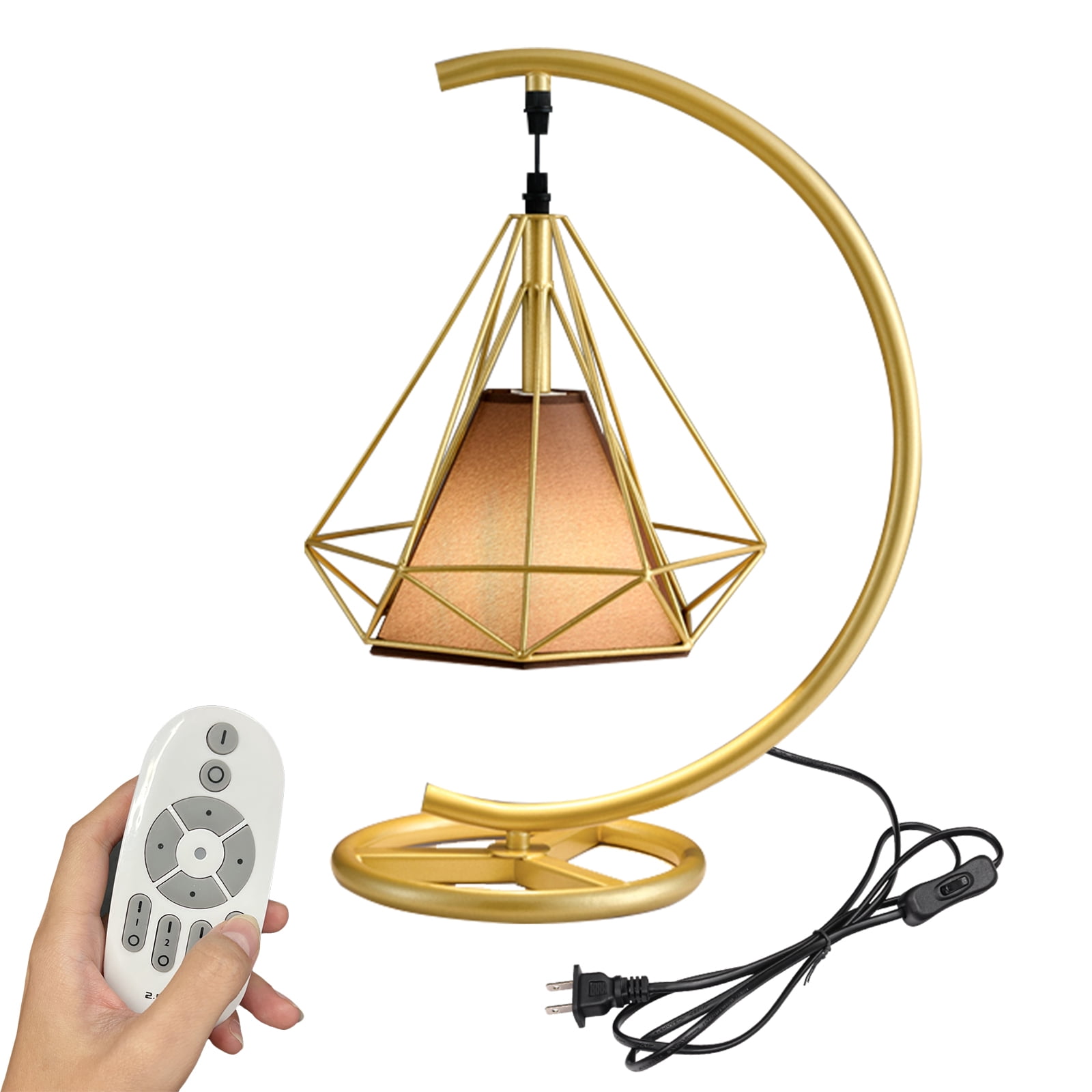 Kiven Modern Plug in Table Lamp, Dimmable Desk Lamp with Fabric ...