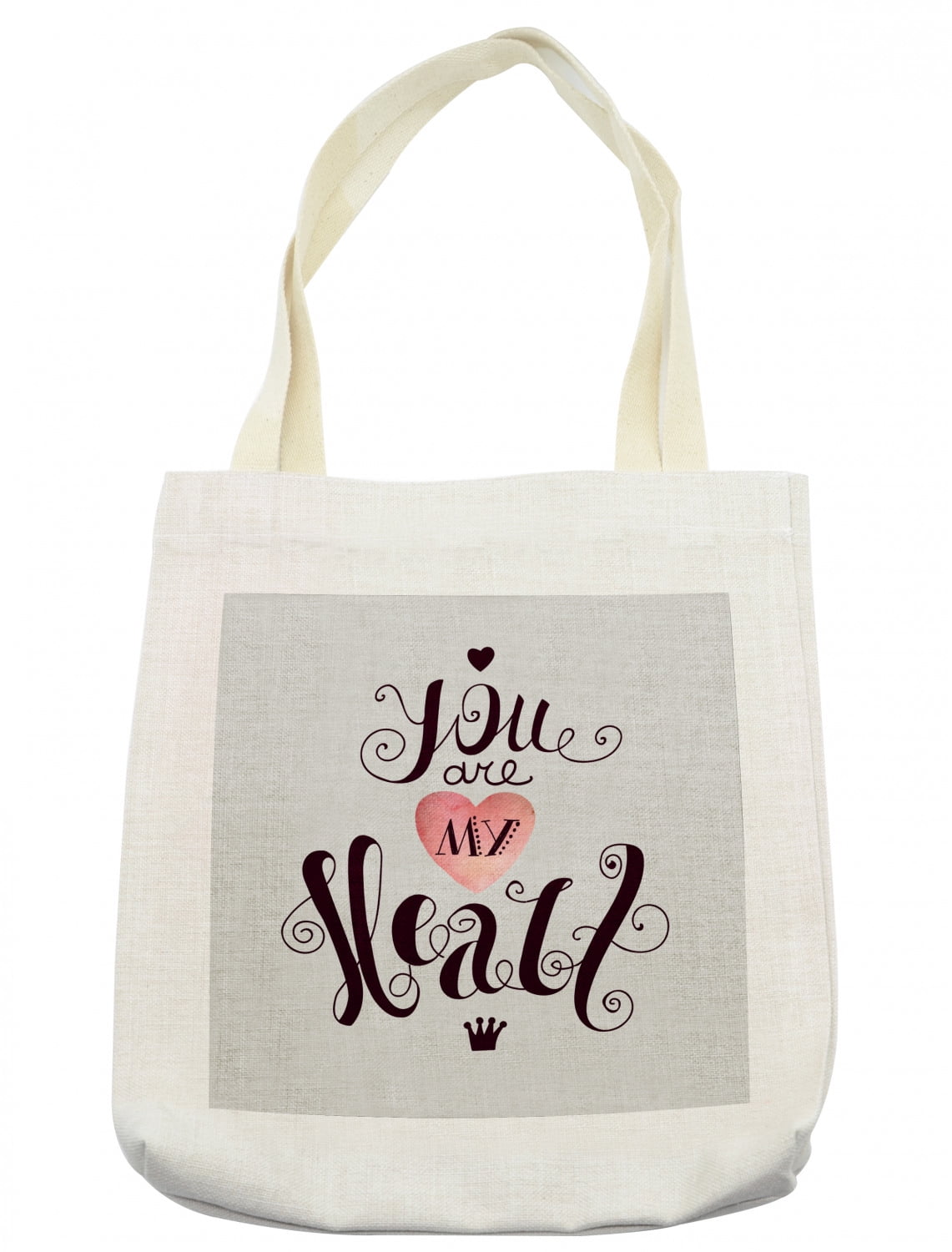 Saying Tote Bag, Handwritten Style Phrase You are My Heart Romantic ...