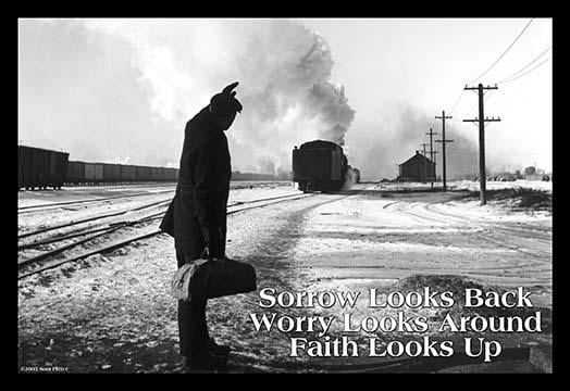 Sorrow Looks Back -Worry Looks Around - Faith Looks Up- Fine Art Canvas ...