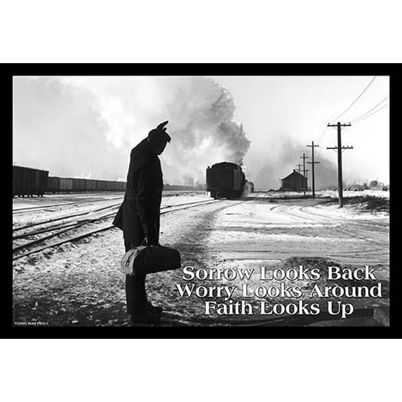 Sorrow Looks Back -Worry Looks Around - Faith Looks Up- Fine Art Canvas ...