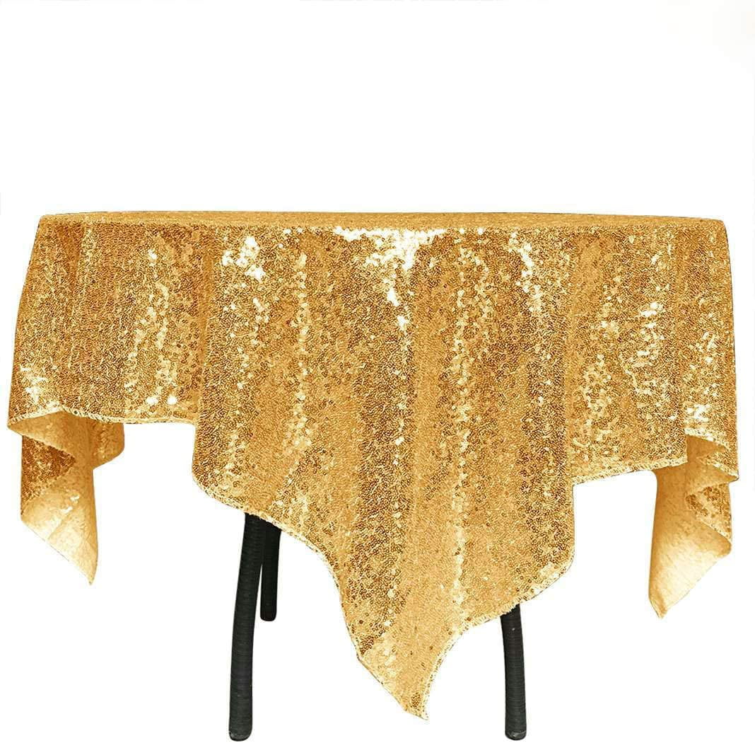 Viworld Sequin Tablecloth-Gold Sequin Table Overlay and Sequin ...