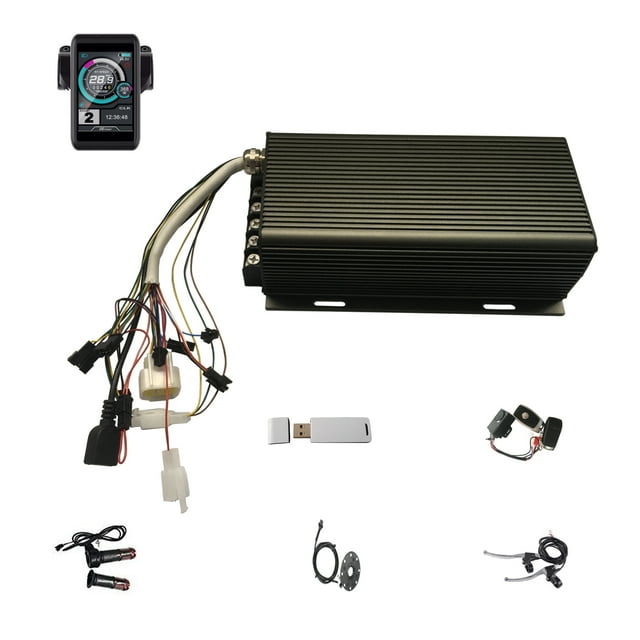 48V-72v 100A 5000w Electric Bike Controller Sine Wave System MQCON Setting sabovton Controller ...