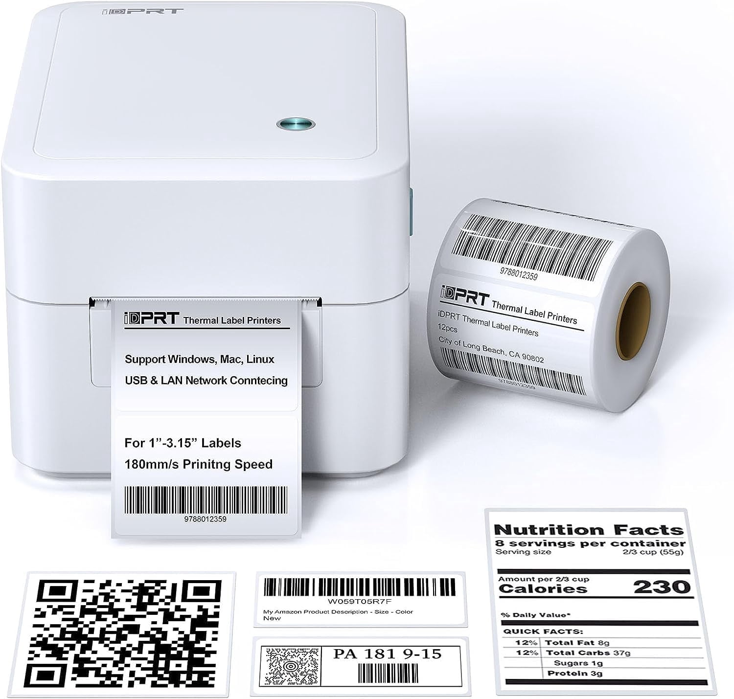 Restored iDPRT Label Maker - 3 inch Thermal Printer for Small Business ...
