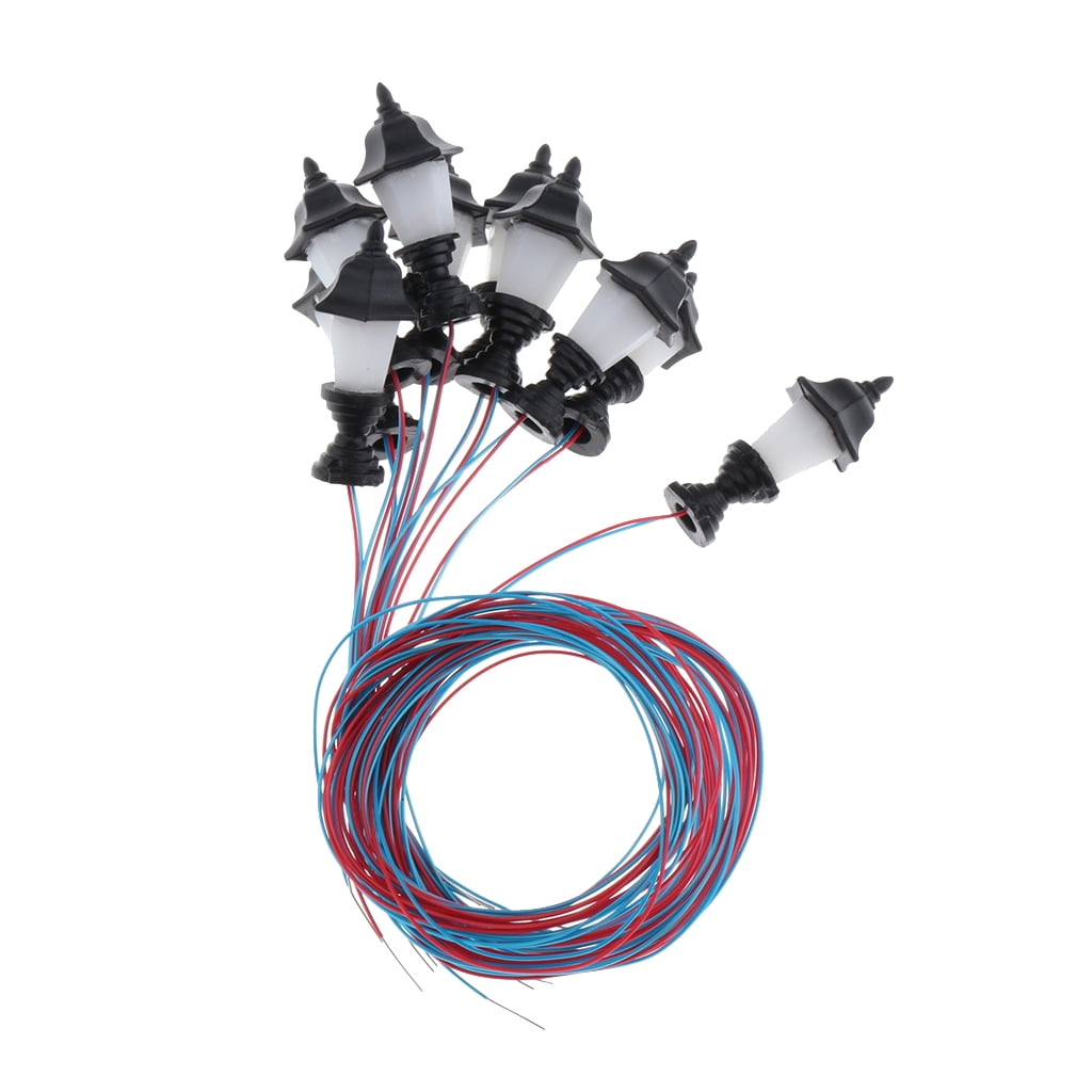 1.9cm Model Miniature Street Lights Scale LEDs Garden Lawn Lights 1:100 ...