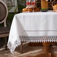 ARTABEL Cut Work Table Cloths with Lace Laser Die-Cut Exquisite Vintage ...