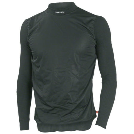 Craft Active Wind Stopper Long Sleeve Crew Base Layer Top: Black LG ...