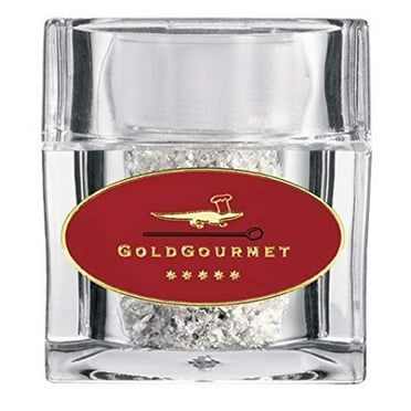 Food Grade 23kt Edible Gold Leaf Flakes in Clear Acrylic Cube Shaker ...