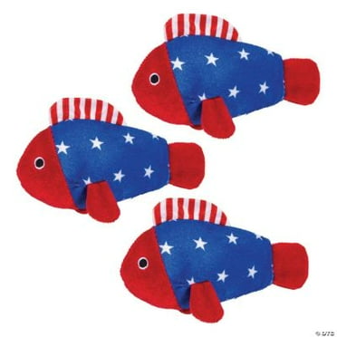 Patriotic Plush Footballs, Fourth of July, Toys, 12 Pieces - Walmart.com