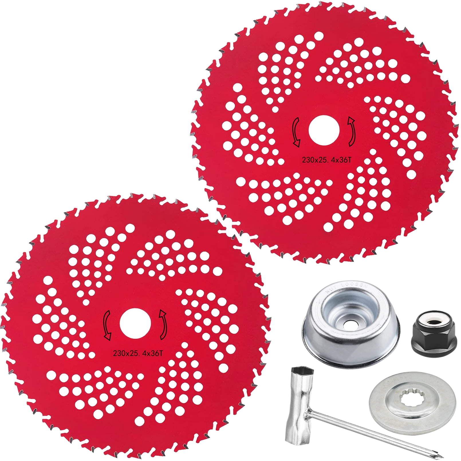 CZS 2 Pack 9" x 36 Teeth Carbide Tipped Brush Cutter Blades Weed Eater ...