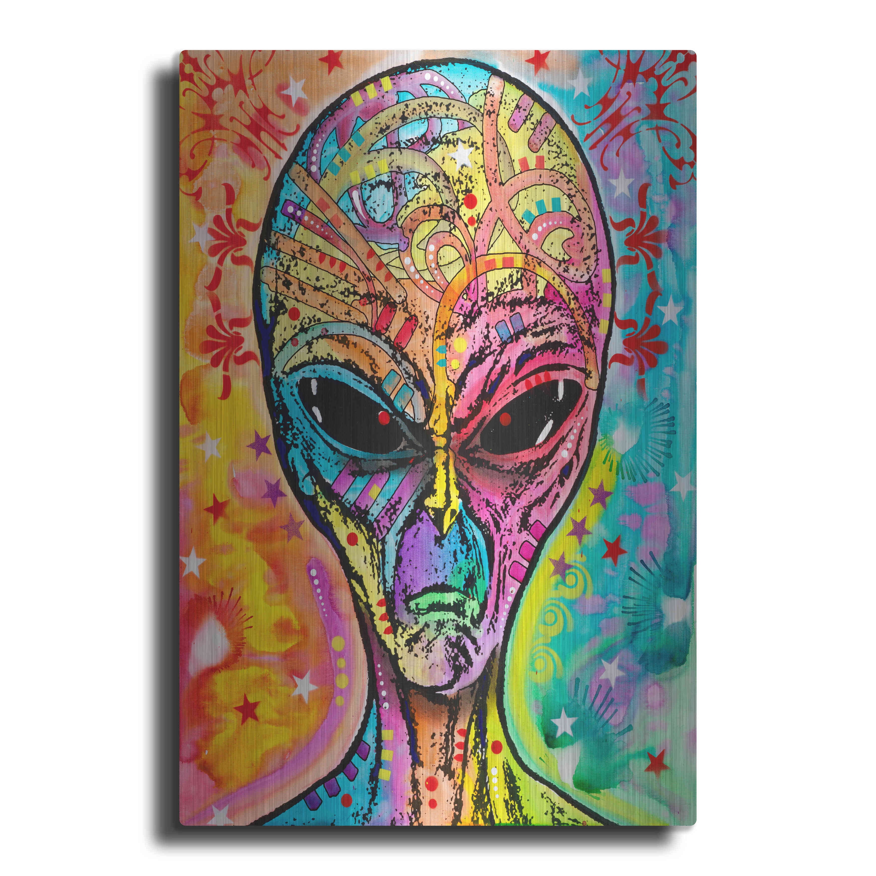 Luxe Metal Art 'Alien - Far Out' by Dean Russo, Metal Wall Art, 16"x24 ...
