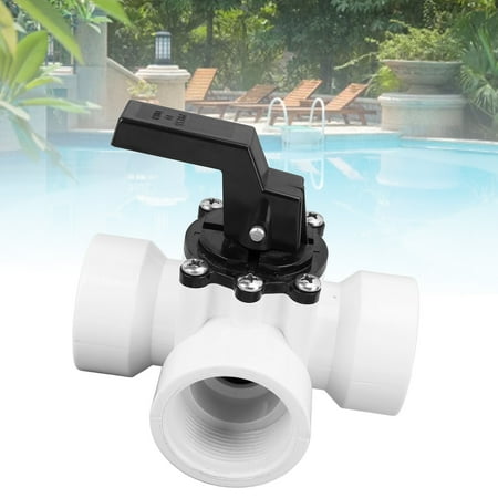 3 Way Diverter Valve, Easy Installation Pool Diverter Valve G1-1/2in ...