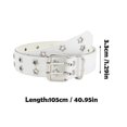 Agiufgs Pu Belt 105 X 1.3 in Punk Hip, Adjustable Buckle Double Row ...