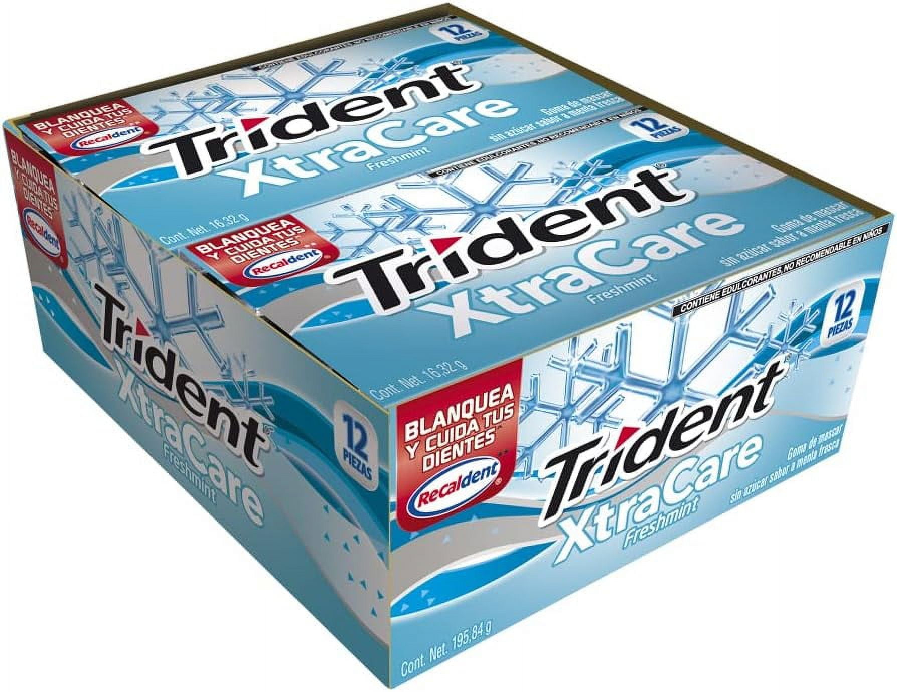 Trident, Xtra Care 12'S Freshmint, 195.8 Gramos Trident Triden Xtracare ...