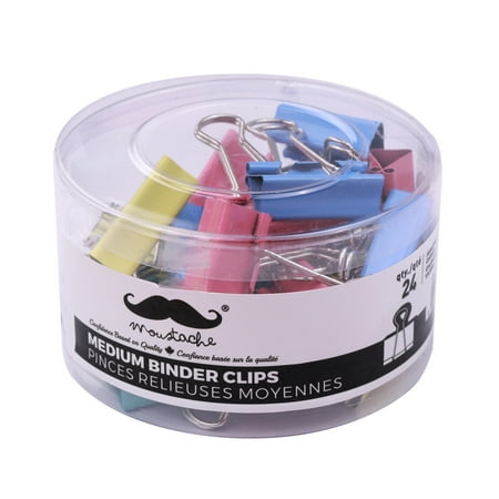 Moustache Assorted Color Large Binder Clips - Walmart.ca
