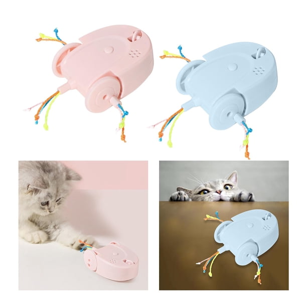 2Pieces Electric Cat Toys Feather Teasing Battery Powered Interactive ...
