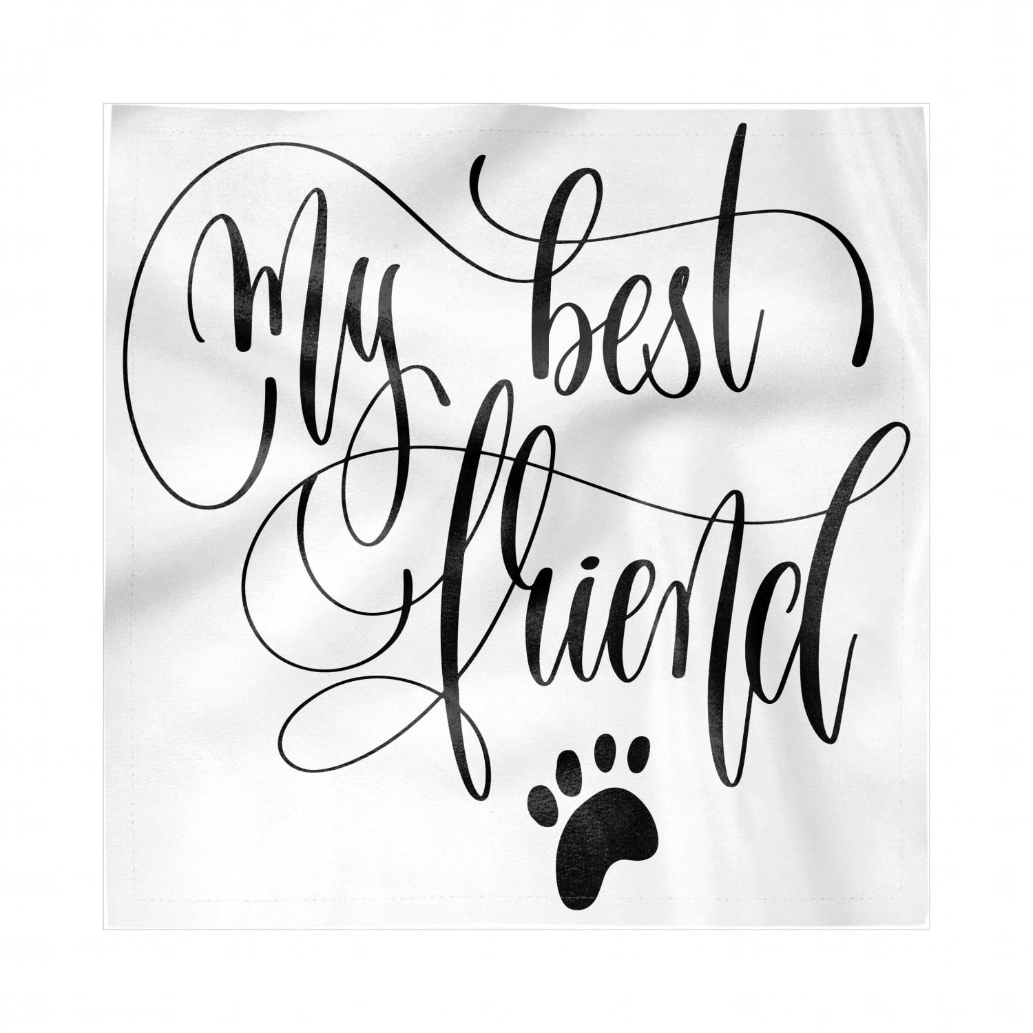 Best Friend Decorative Satin Napkins Set of 4, My Best Friend Positive ...