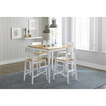 Solid Wood 30 inch Square Dining Table in White - Walmart.com