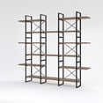 Antique Walnut Color Large 6-Tiers Bookshelves - Walmart.com