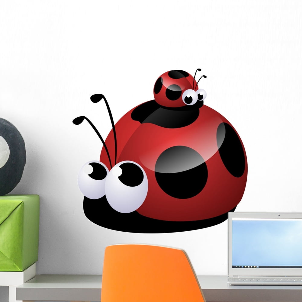 Ladybugs Wall Mural by Wallmonkeys Peel and Stick Graphic (18 in W x 17 ...