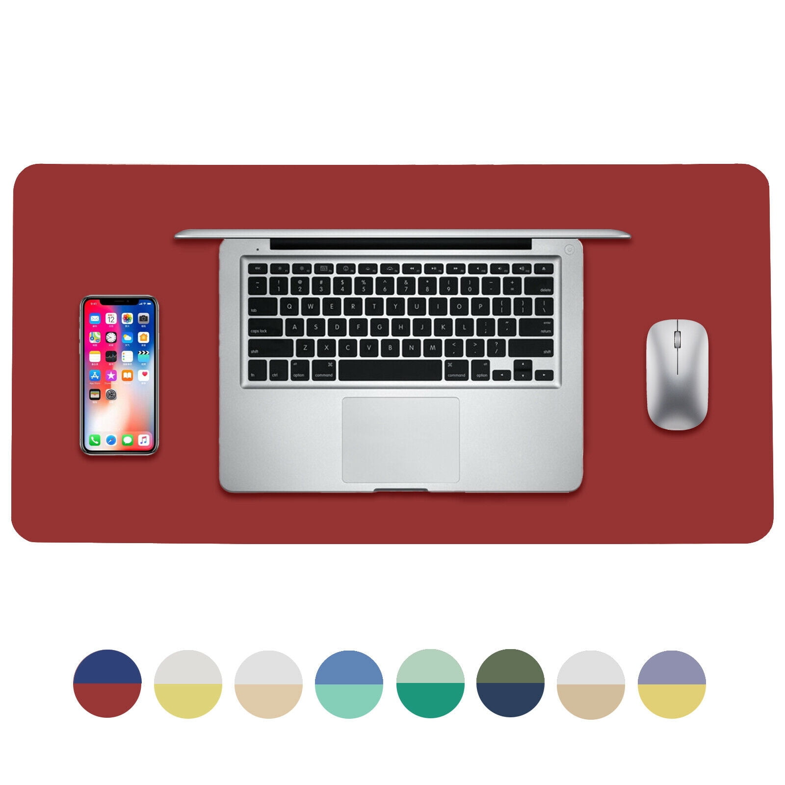 SHANNA Office Desk Mat, Non-Slip Mouse Pad, Dual Sided Waterproof PU ...