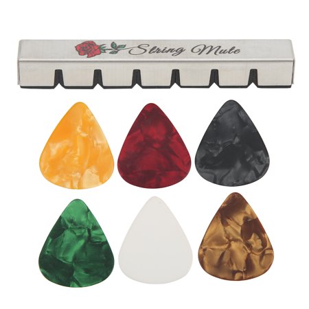 Guitar String Damper, Metal And EVA Muter And Pick Set For 6 String ...