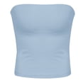 COMVALUE Women's Shapewear Tube Tops Strapless Ruched Built-in Shelf ...