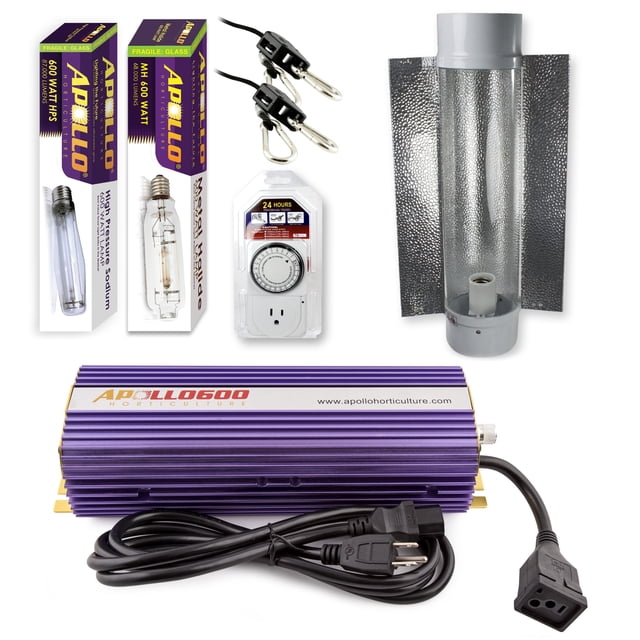 Apollo Horticulture GLK600CT24E 600 Watt Grow Light Digital Dimmable ...