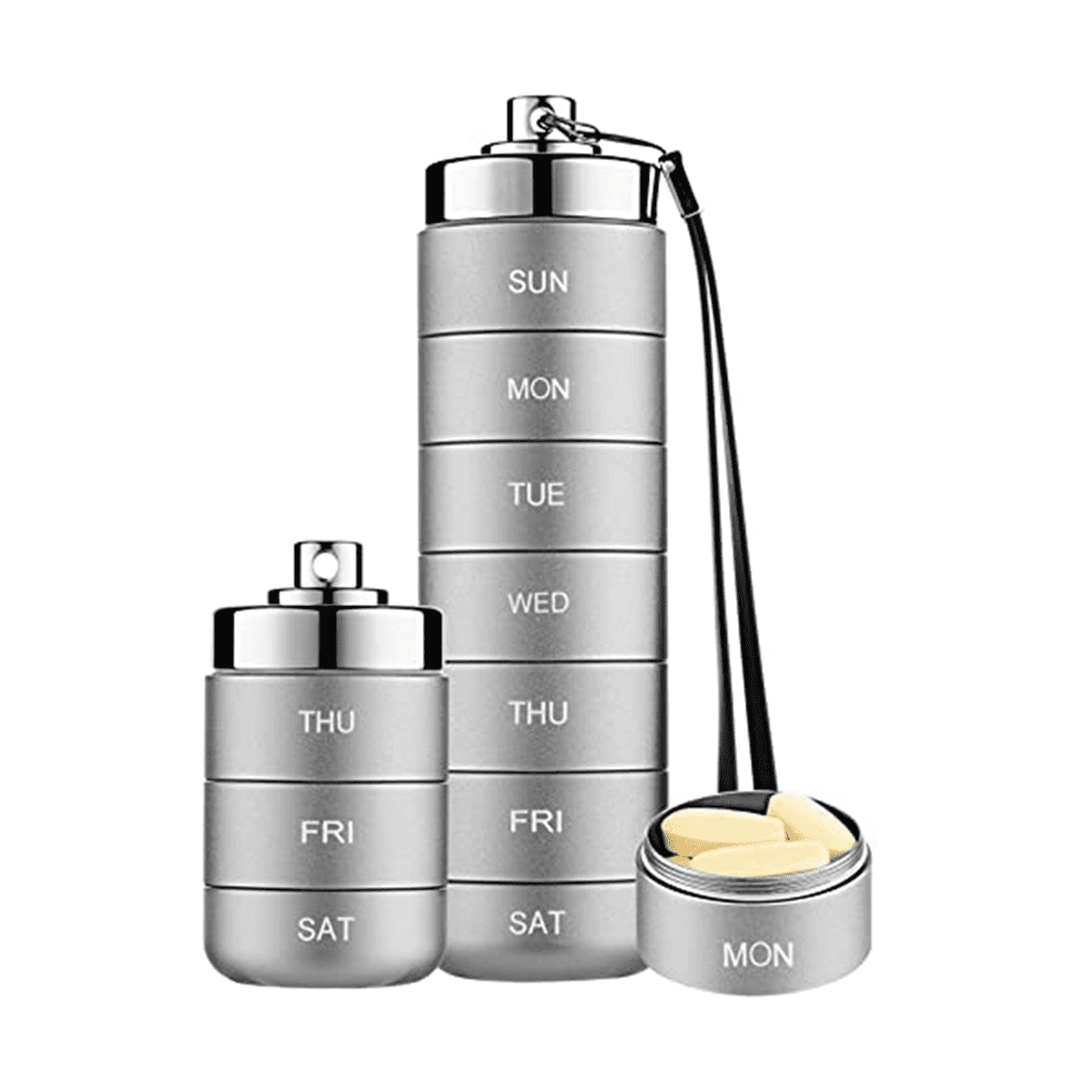 Click here for Geloo Metal Weekly stackable Waterproof Travel Pil... prices