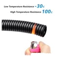 1meter Orange PP Corrugated Pipe AD 11.6/13/15.8~34.5mm Cable Plastic ...