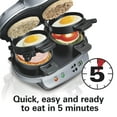Hamilton Beach Dual Breakfast Sandwich Maker with Timer, Silver (25490A ...