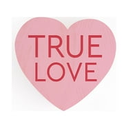 Love Balloon Red and White 7.3 x 5.5 Pine Wood Valentine's Word Block ...