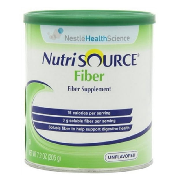 Nutrisource Fiber Powder, 7.2 Ounce Can, Unflavored, Fiber Supplement ...