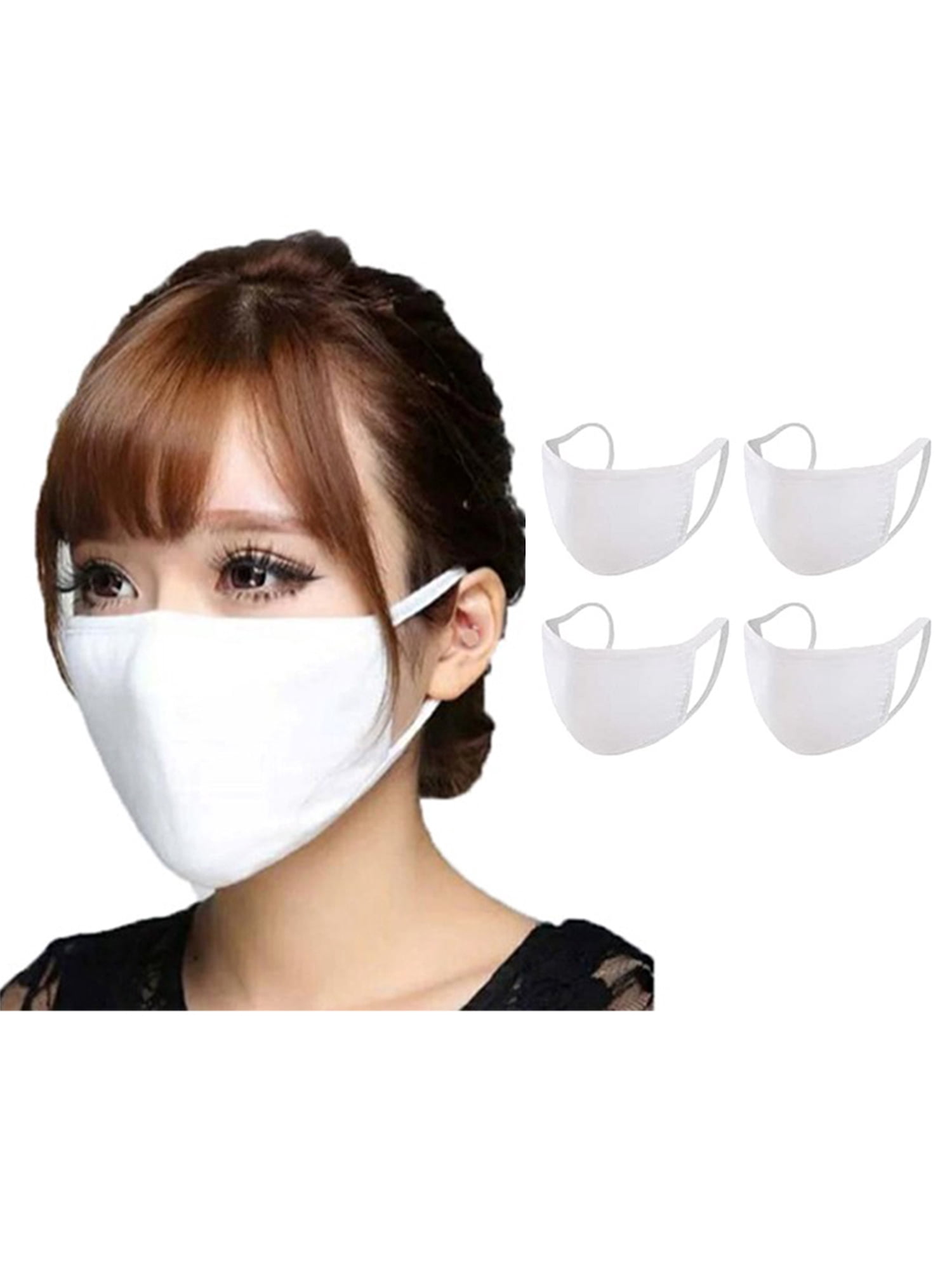 Multi-Pack Reusable Washable Earloop Cotton Fabric 2-Ply Mask - Walmart.com