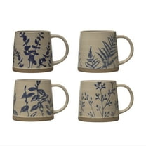 Creative Co-Op Stoneware Mug Set with Insect and Bird Designs ...