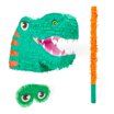 Free Shipping! Large Green Dinosaur Pinata with Stick & Blindfold for ...