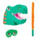 Large Green Dinosaur Pinata with Stick & Blindfold for Kids Boys Dino ...