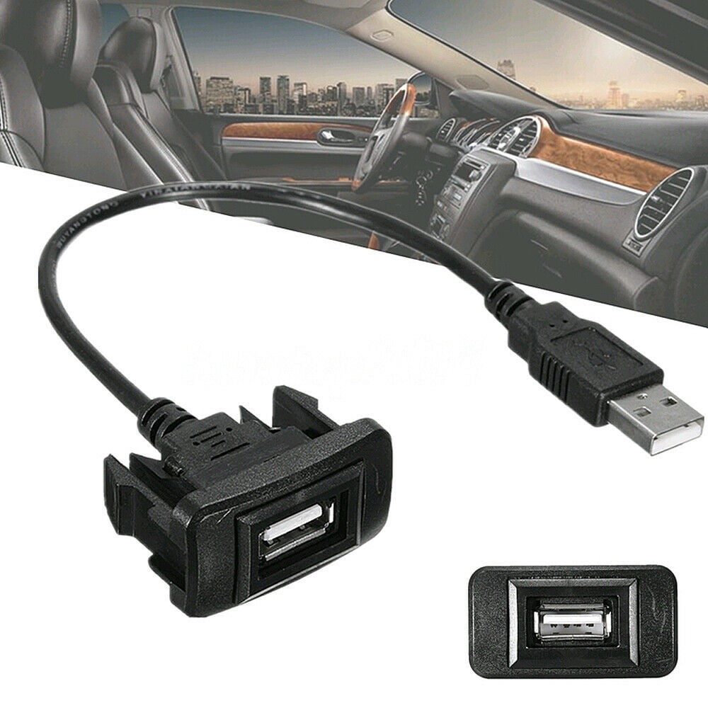 Dashboard Flush Mount USB Car Male to Female Extension Cable Adapter ...