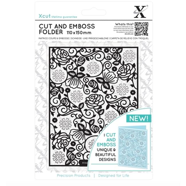Xcut Cut & Emboss Folder 110mm X 150mm-Floral Pattern - Walmart.com
